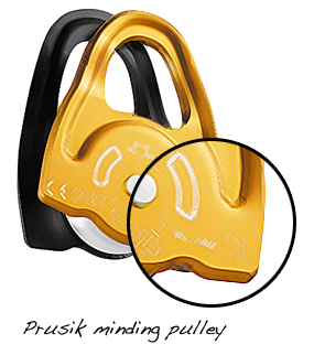 Improvised prusik minding pulley | ROPE GUERRILLA